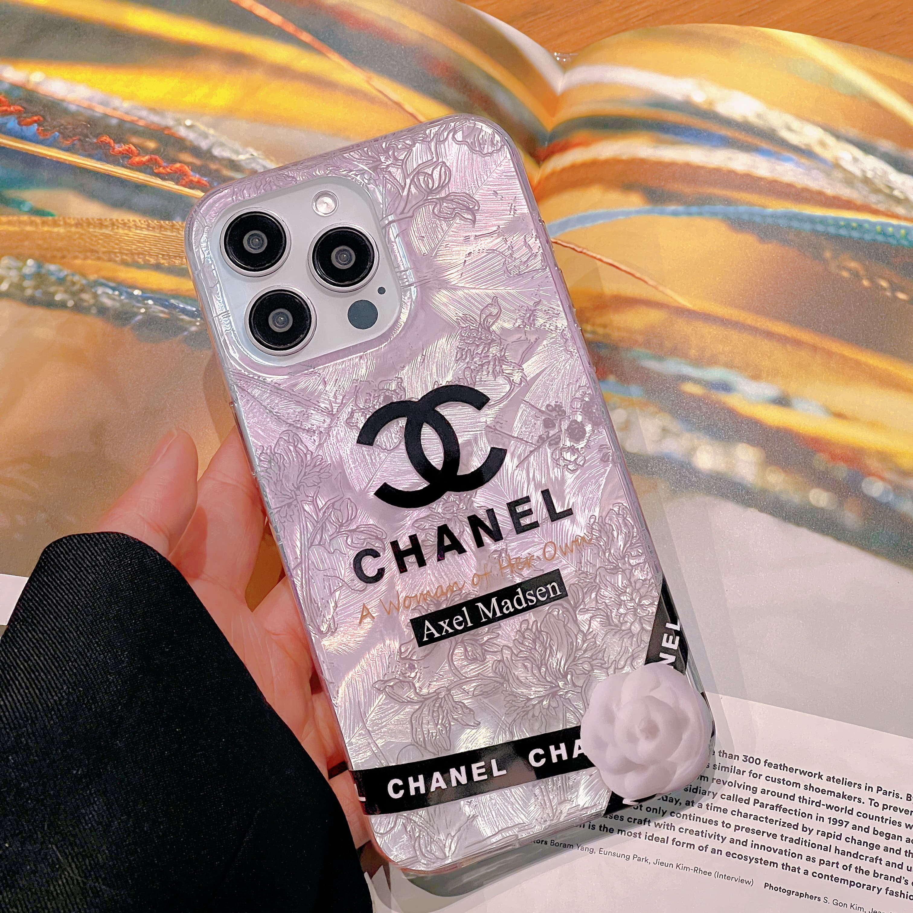 Luxurious gold wire CoCo Camellia phone cases for iphone 15 Pro Max 14 ...
