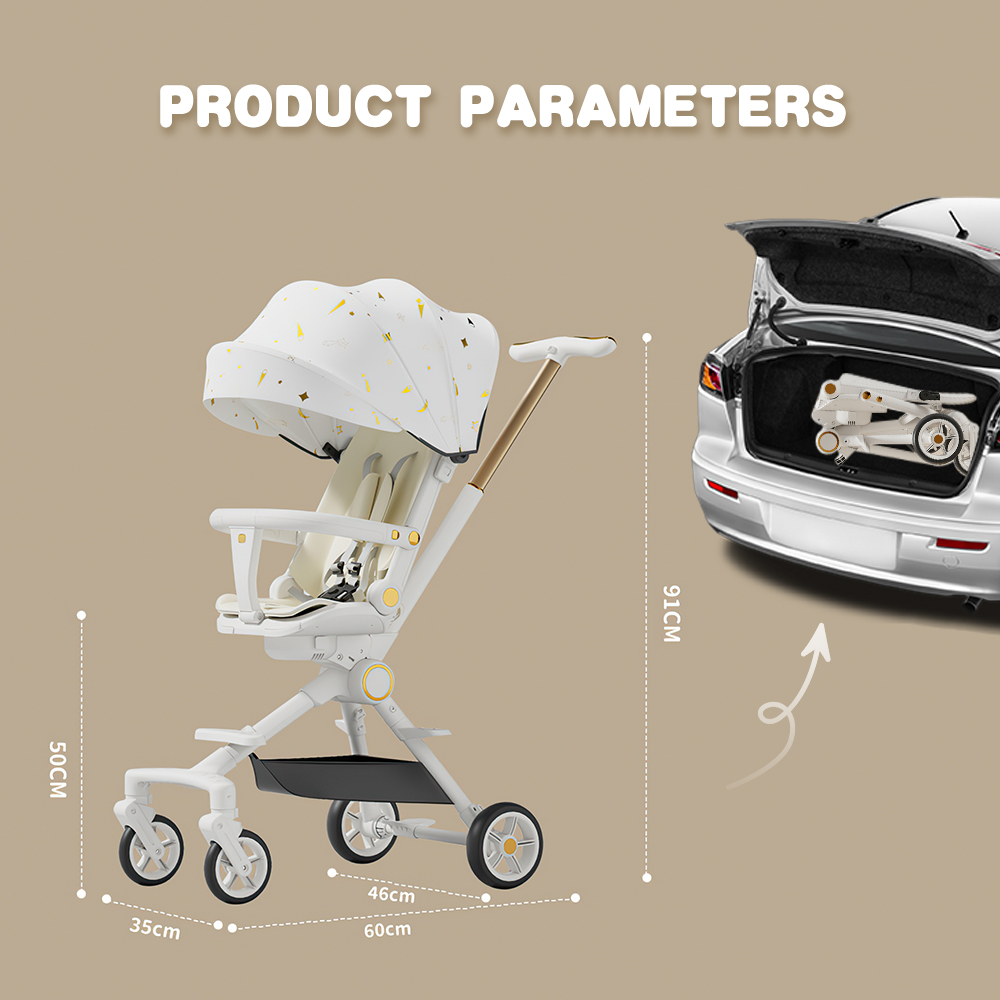 Foldable Stroller for Baby Sit And Lie Down 360 Rotating Two-Ways ...