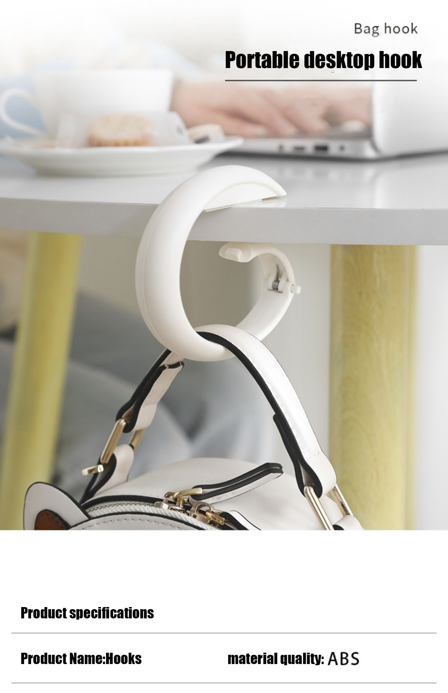 Creative Table Hook Hanging Bag Organizer PortableTable Side Hanging ...