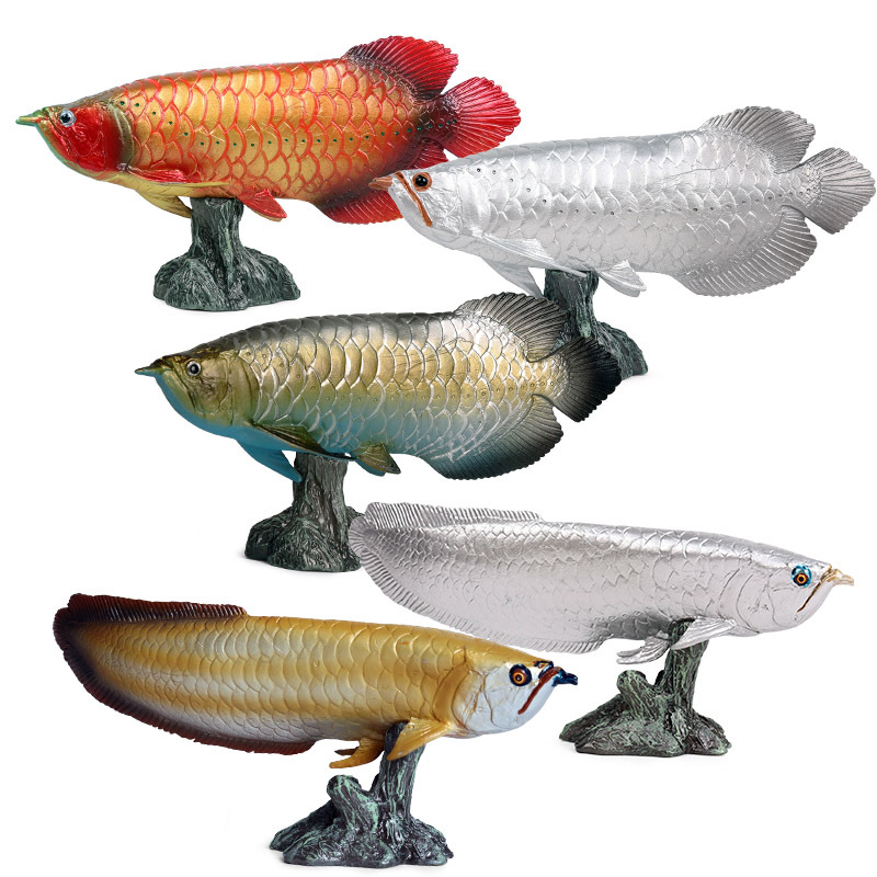 Marine Animal Arowana Alligator Gar Ornamental Fish Model Children ...