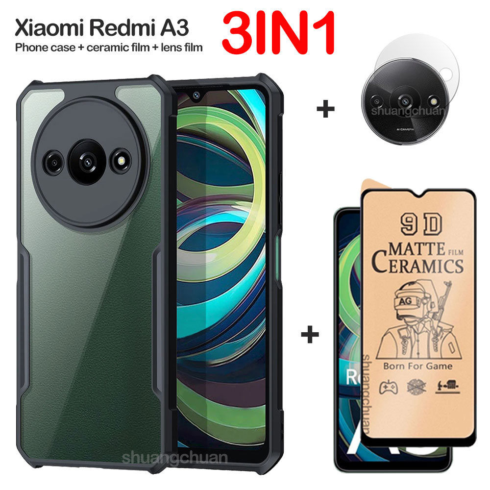Casing for Xiaomi Redmi A3 Ceramic protective film A3 tempered glass ...