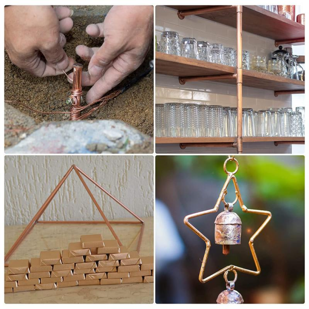 Pure Red Copper Rod 3-10mmDiameter 100-300mm Long Pin Stock for Knife ...