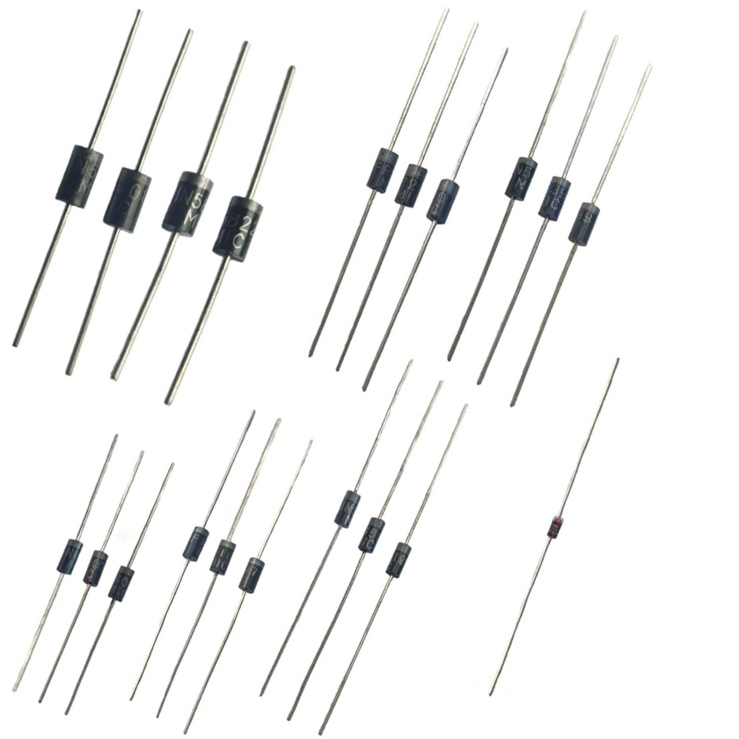 100pcs Diode Assorted Kit 8 Values DIY Electronic Components Diode ...