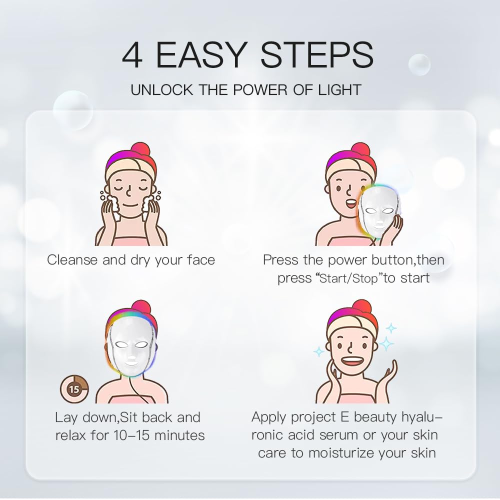 CkeyiN LED Face Masks PDT Photon Skin Beauty Therapy 7 Colors Light ...