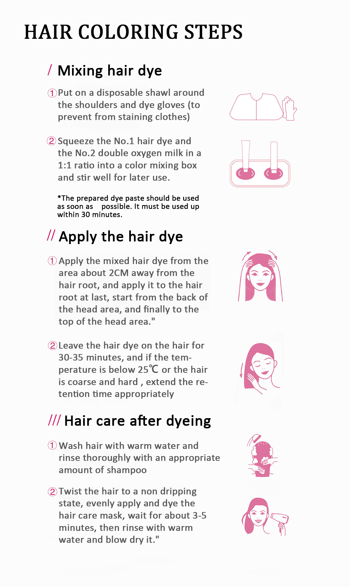 LAD Hair Color Permanent Deep Purple(100ml Hair Dye+100ml Oxidizer ...