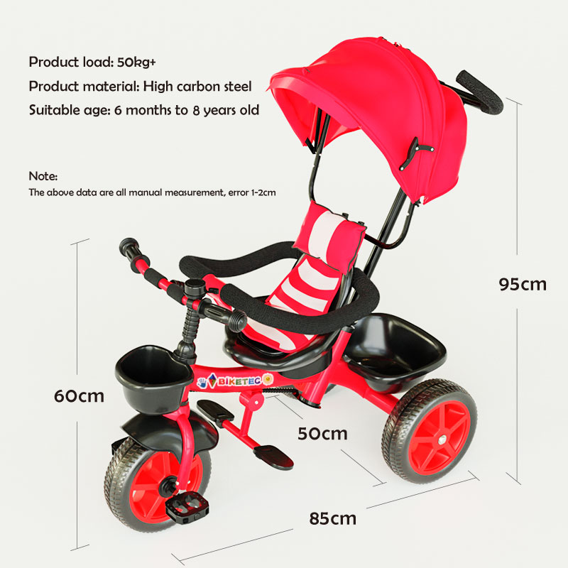 4 In 1 stroller Children Tricycle Baby Stroller kids bicycle Stroller ...