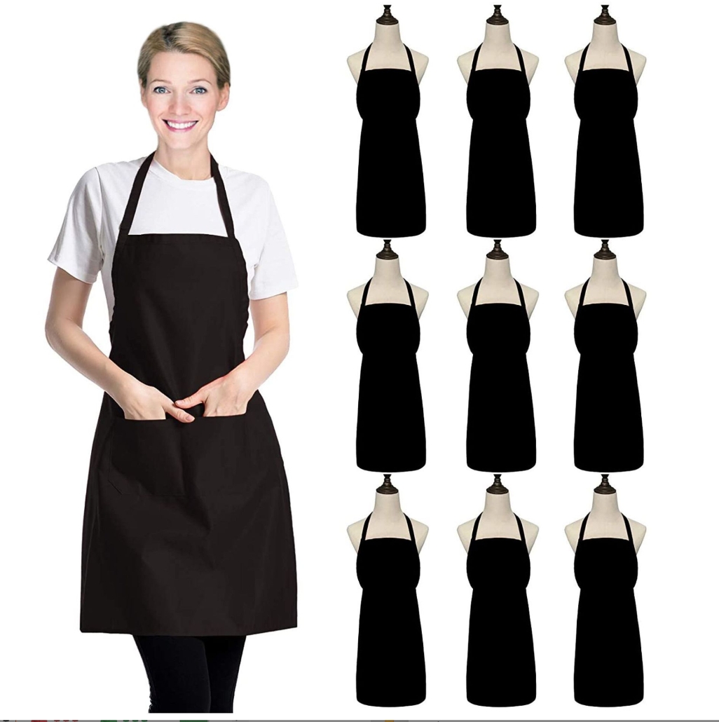 Ready Stock apron murah viral home kitchen apron black halter neck ...