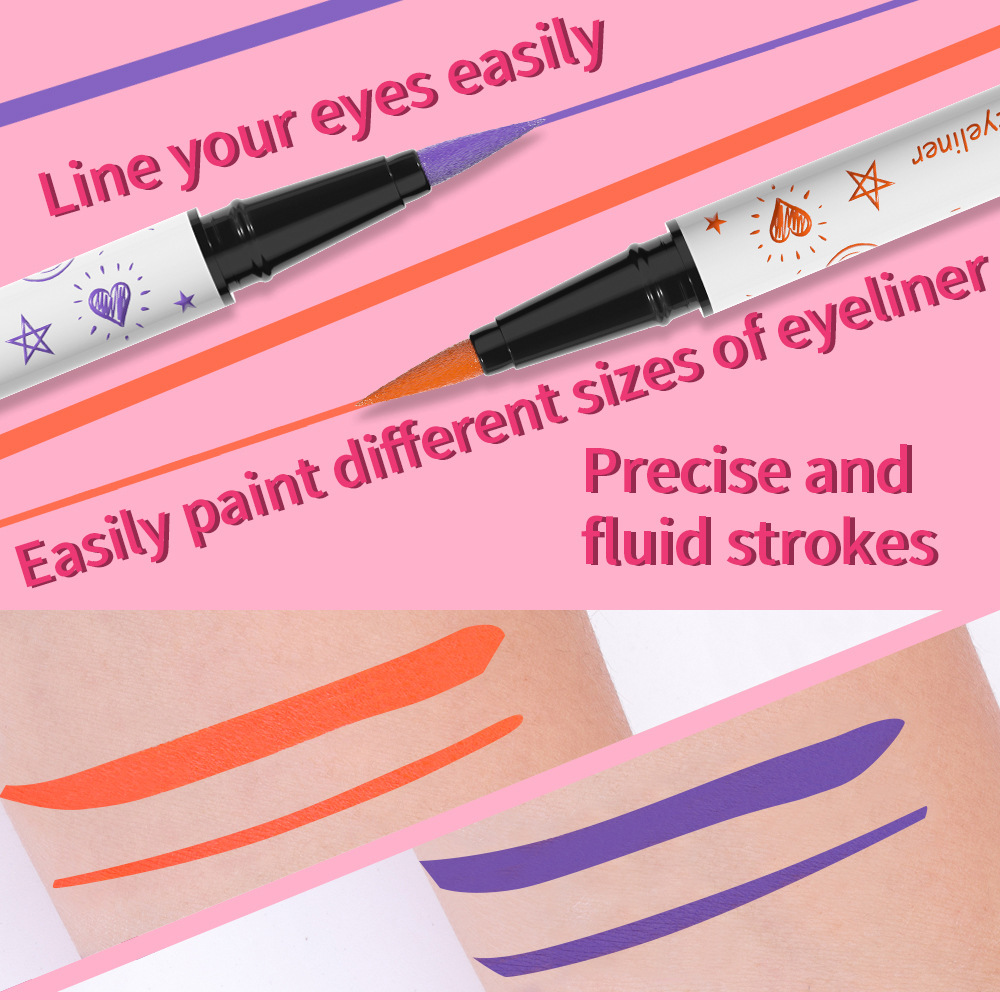 DUNUF 12 Colors Long-lasting Waterproof Liquid Eyeliner, Sweat ...
