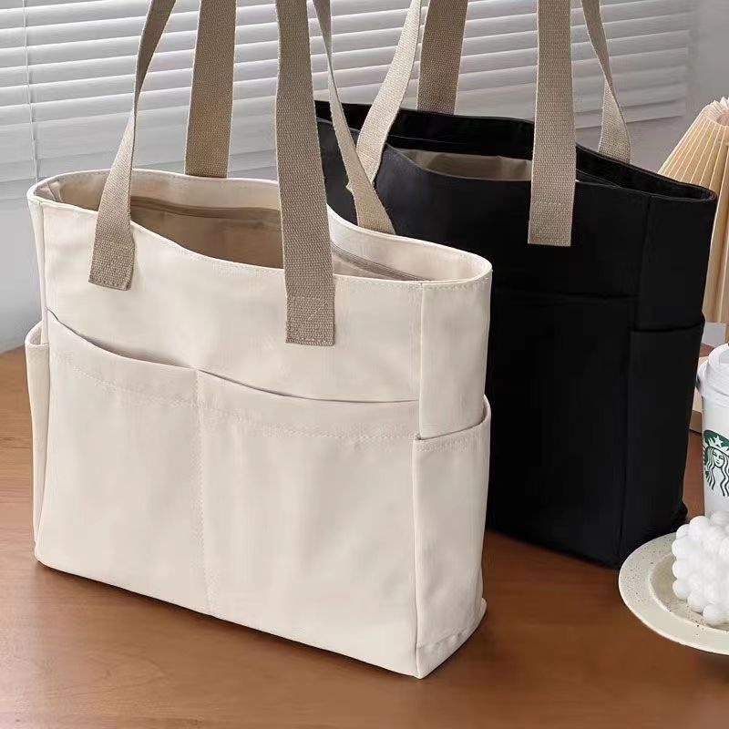 Large capacity canvas bag female leisure shopping class 2024 new hand ...