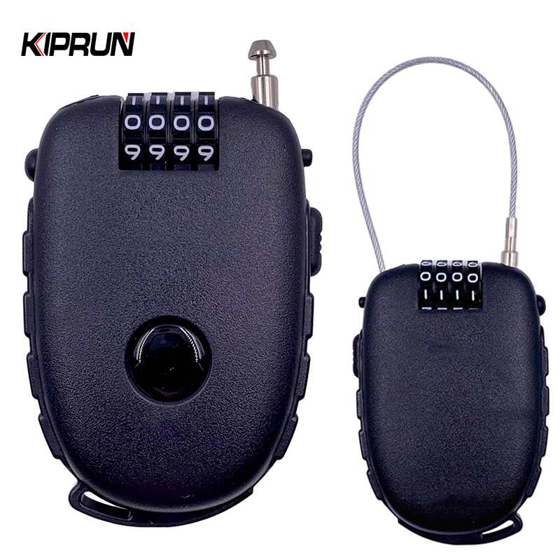 KIPRUN Cable Lock, 4 Digital Password Combination Bike Motorcycle ...