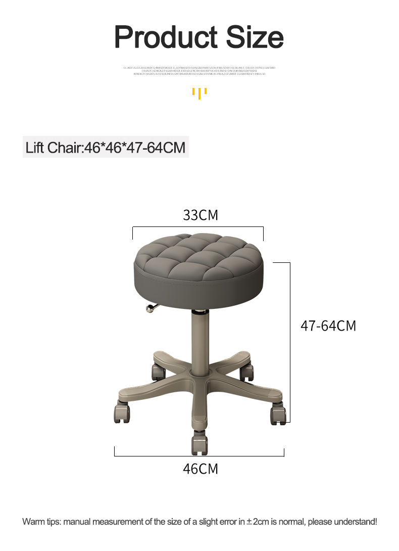 Rotating circular stool adjustable dining table stool beauty salon ...