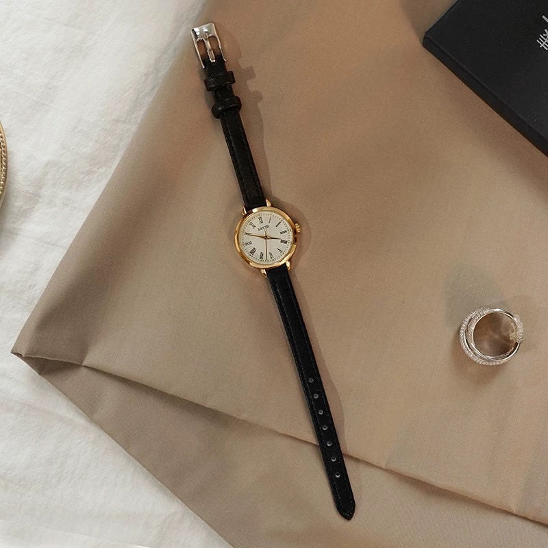 Ladies Quartz Watch Small Dial Literary Simple Light Luxury Temperament ...