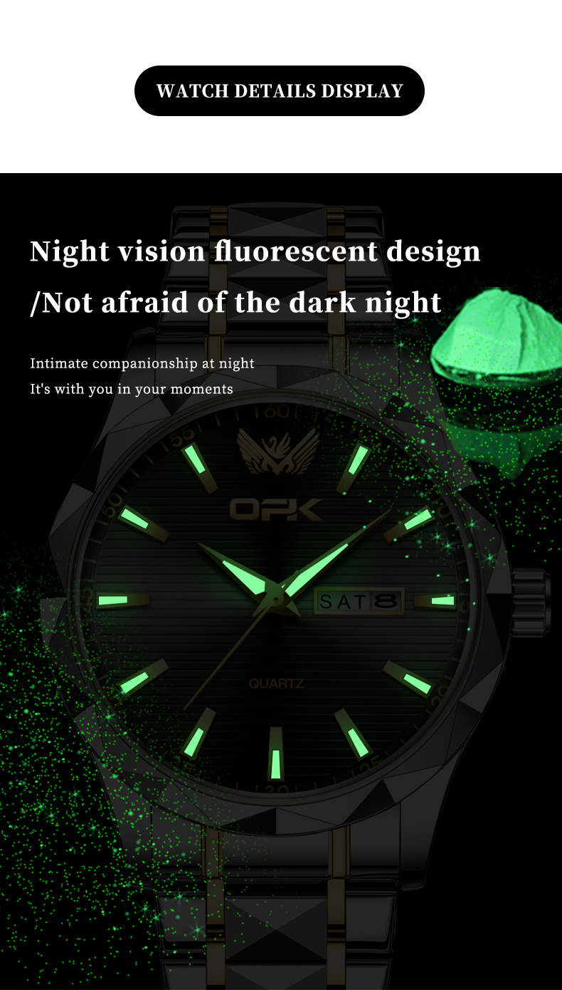 OPK Watch For Men Waterproof Original Quartz Luminous Calendar Fashion ...