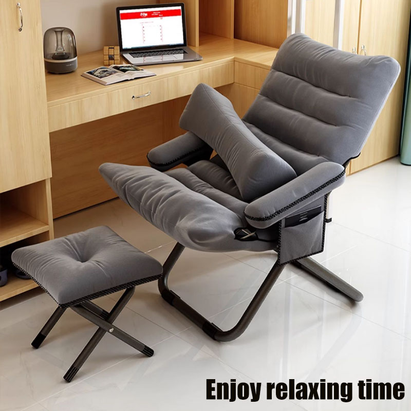 200KG Load-bearing Folding Reclining Chair With Cushion Foam Foldable ...