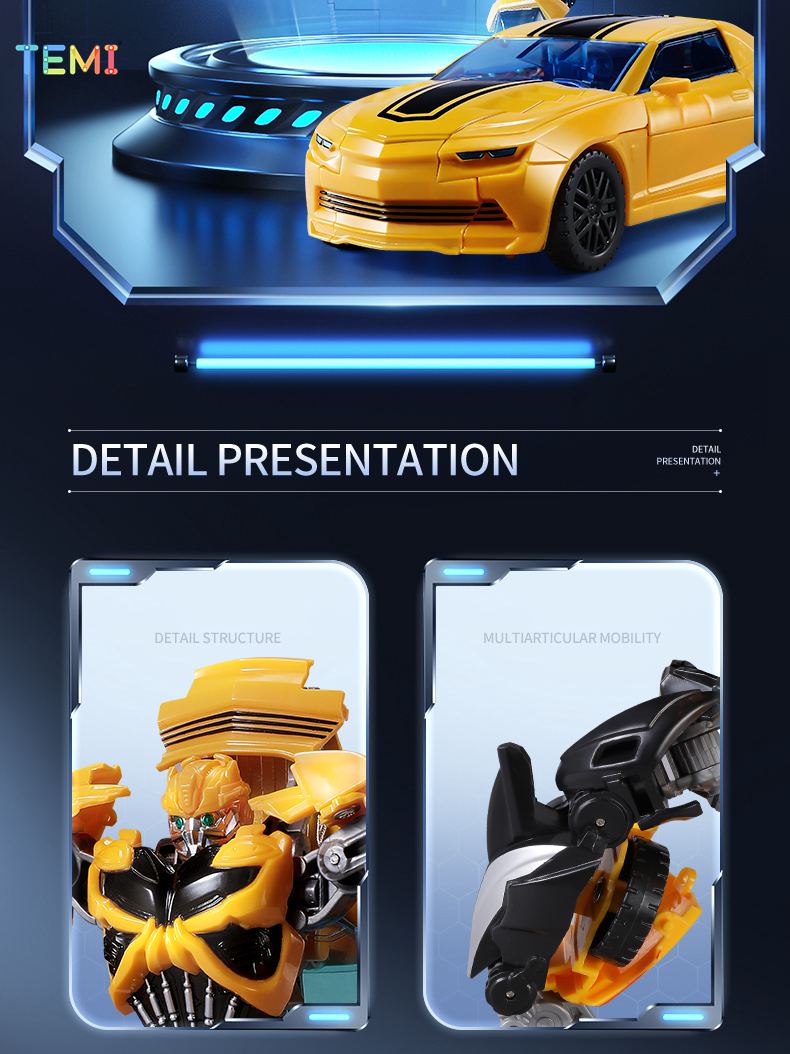 2 in 1 Transformering Bumblebee Optimus Prime Kid Toy Convertible Car ...
