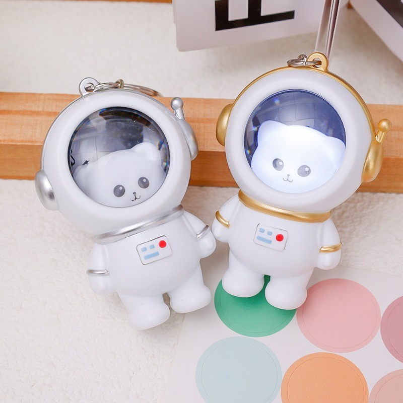 Starry Sky Little Bear Night Light Glowing Astronaut Keychain,Pendant ...