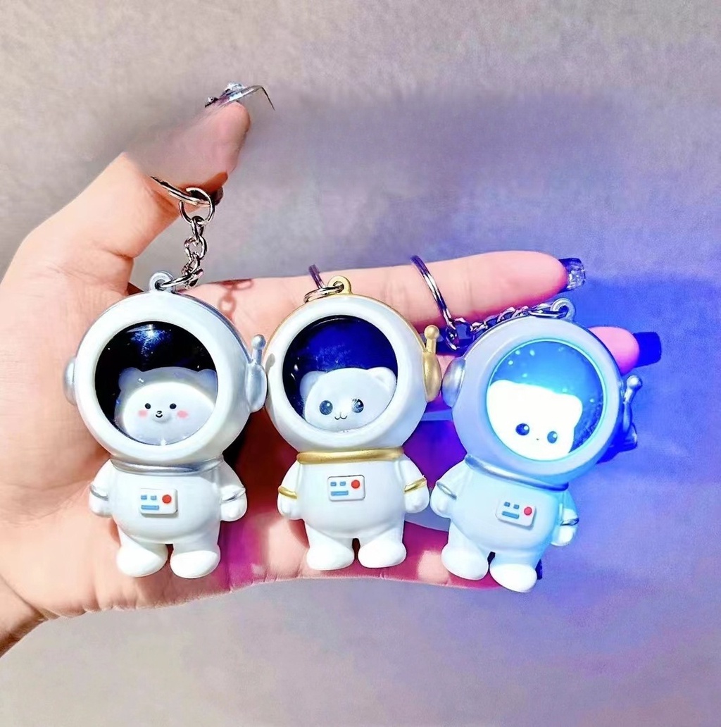Starry Sky Little Bear Night Light Glowing Astronaut Keychain,Pendant ...