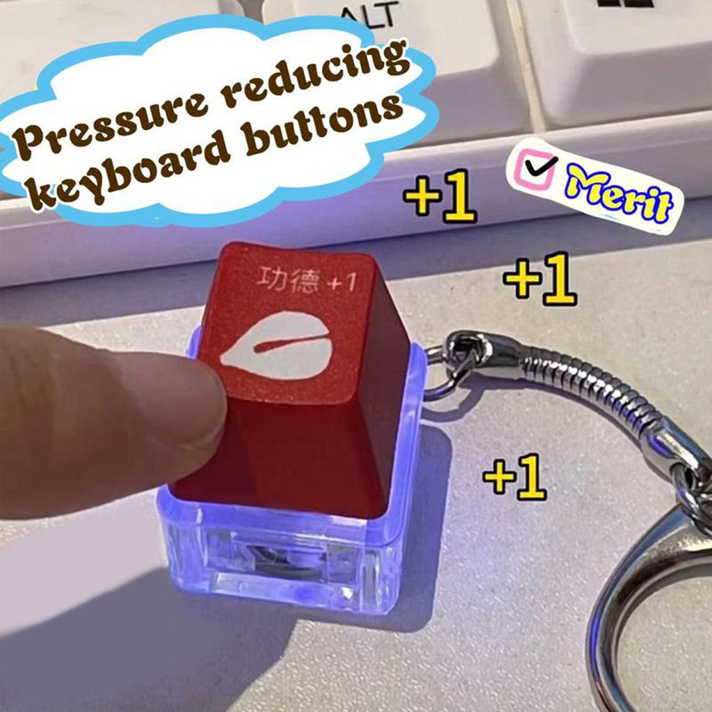 1pc Electronic Woodfish Cyber Merit Accumulator Decompression Keyboard ...