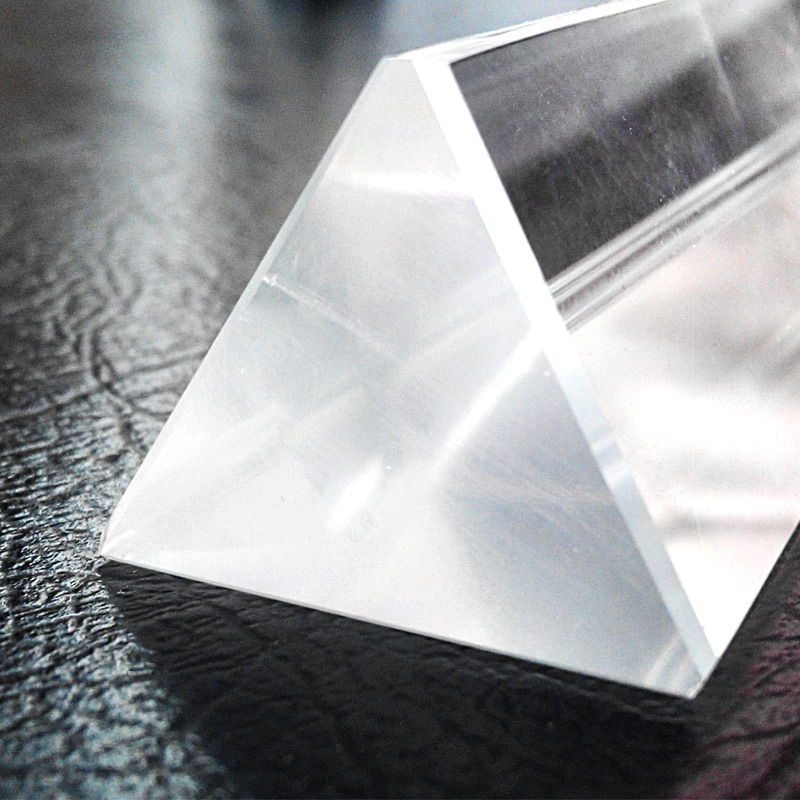 25x25x80mm Triangular Prism BK7 Optical Prisms Glass Physics Teaching ...