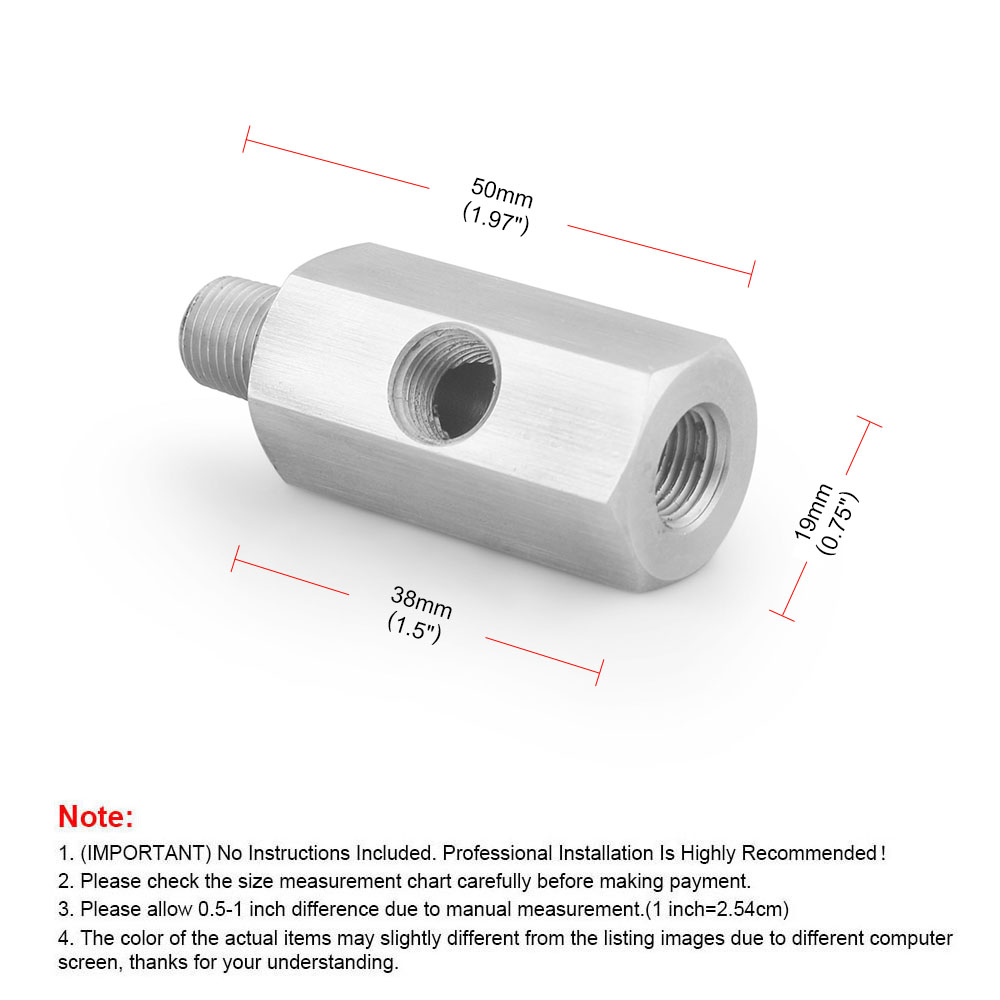 Stainless Steel Side Holes 1/8"NPT Female To M16 M12 M10 M14 1/8NPT 1 ...