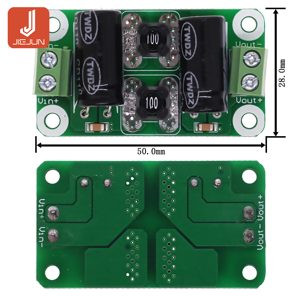 DC Power Filter Board 0-25V/0-50V 2A/3A/4A Class D Power Amplifier ...