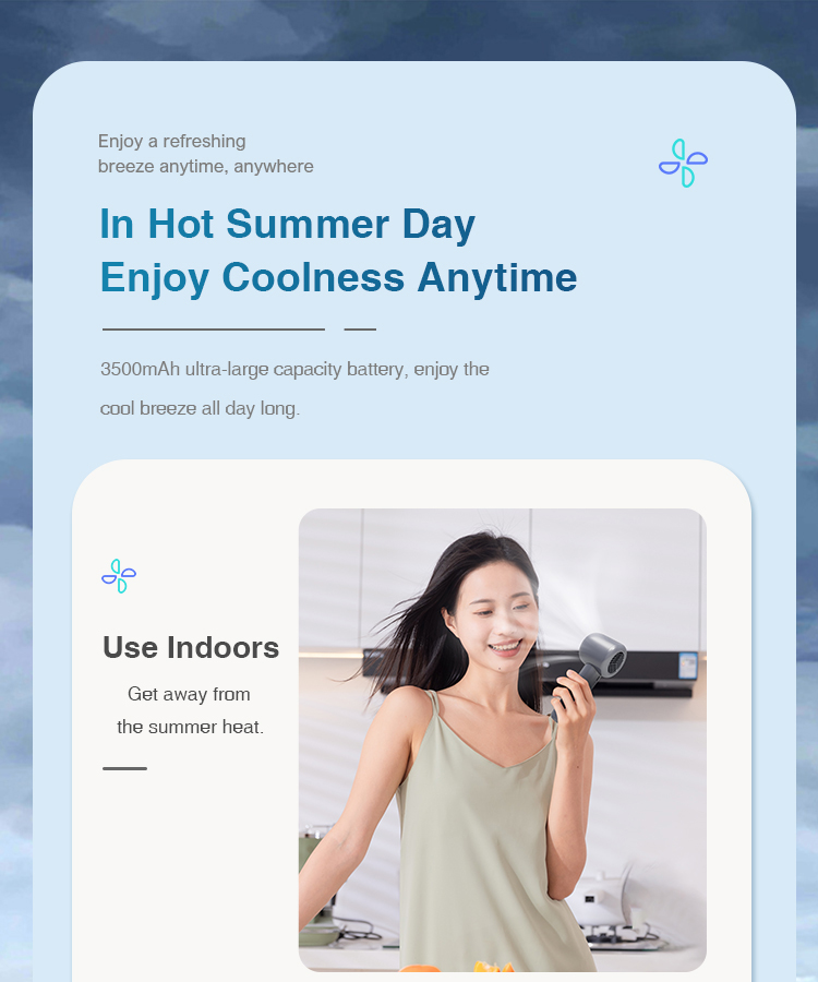 TIXX Mini fan Maliit na fan Handheld Fan Strong Wind Portable With Air ...