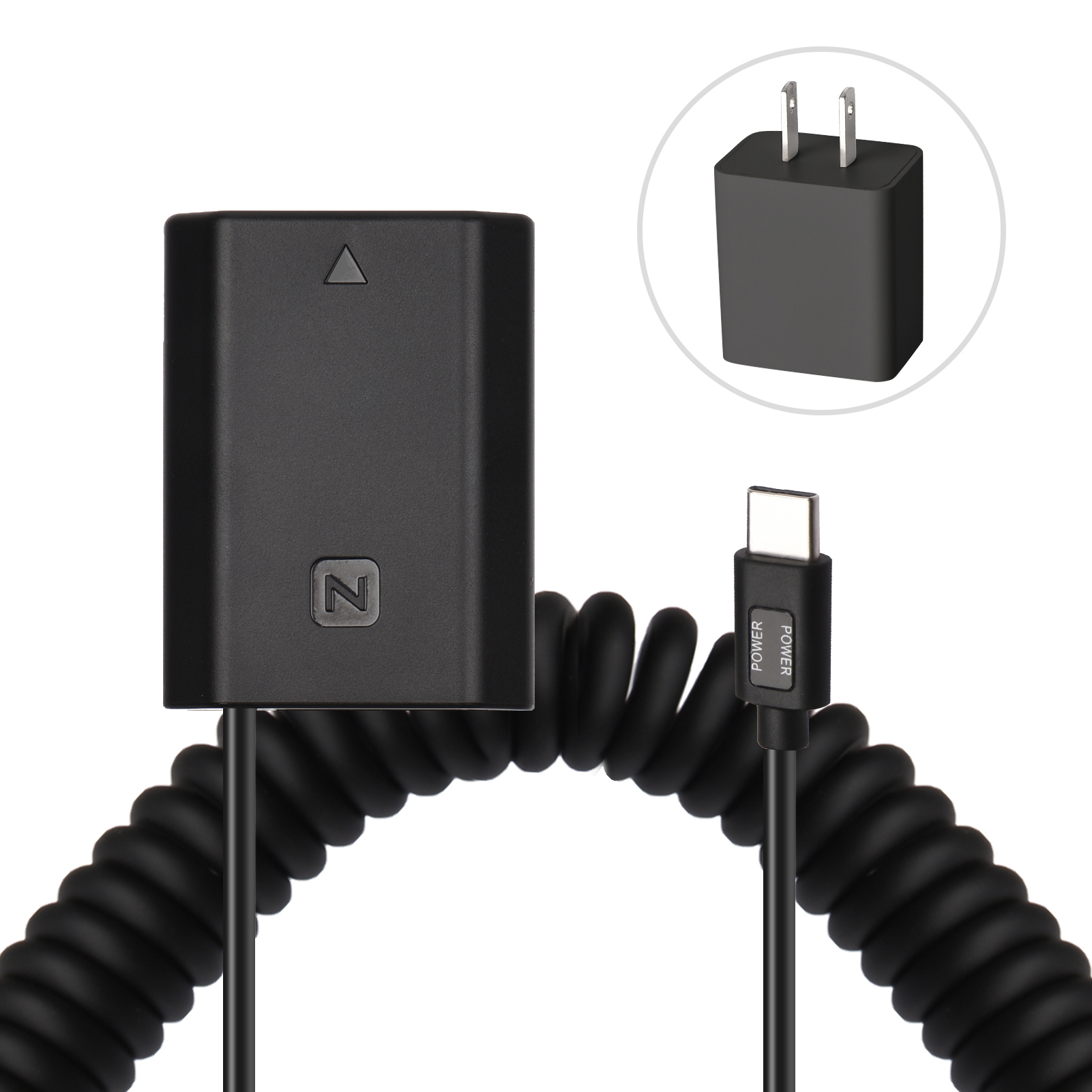 [P18] Andoer Type C NP-FZ100 Dummy Battery DC Coupler 20W PD Adapter ...