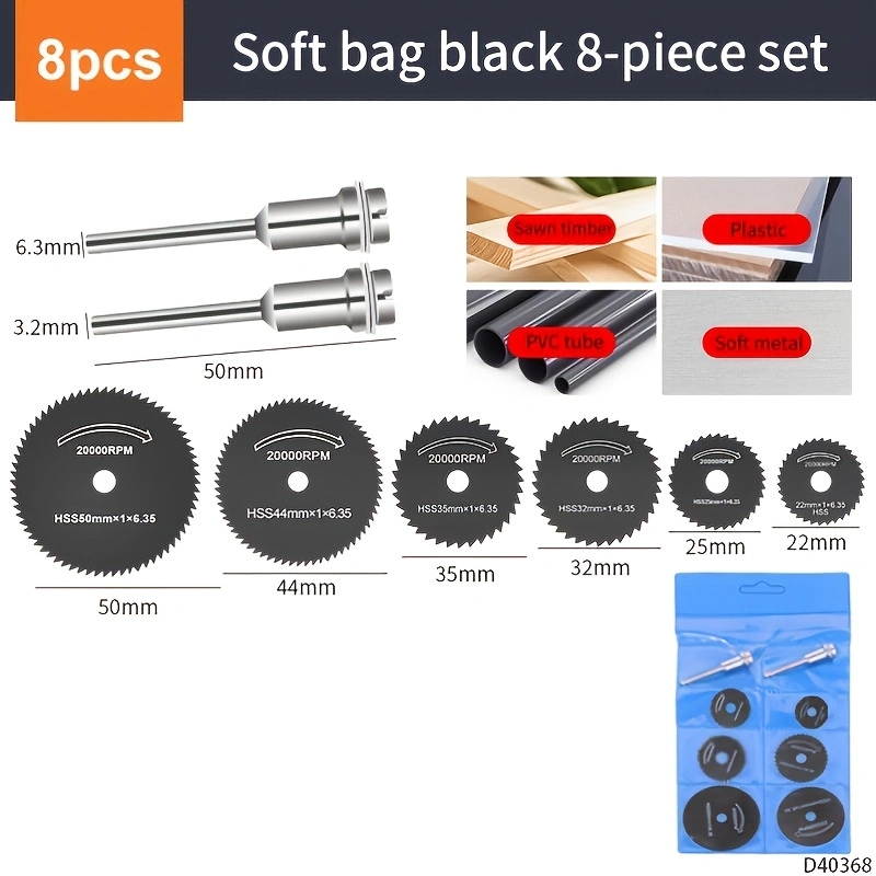 8pcs set Small saw blade electric mill cutting blade high speed steel ...