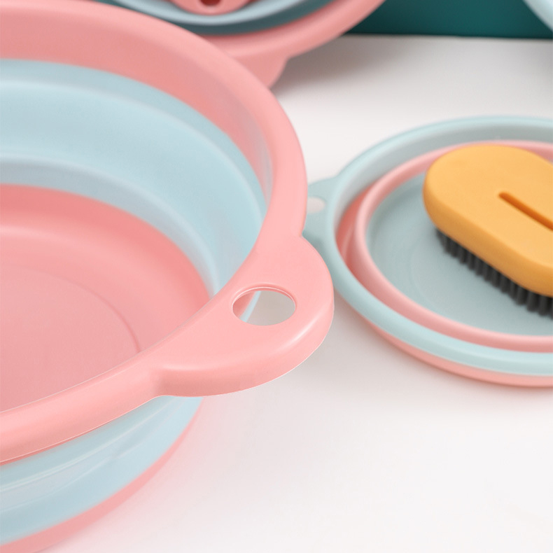 23/33/38CM Silicone Folding Washbasin Plastic Portable Collapsible ...