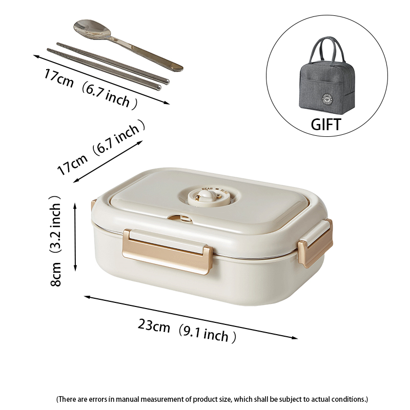 Deluxe 304 Stainless Steel Lunch Box: Insulated, Leakproof Food ...