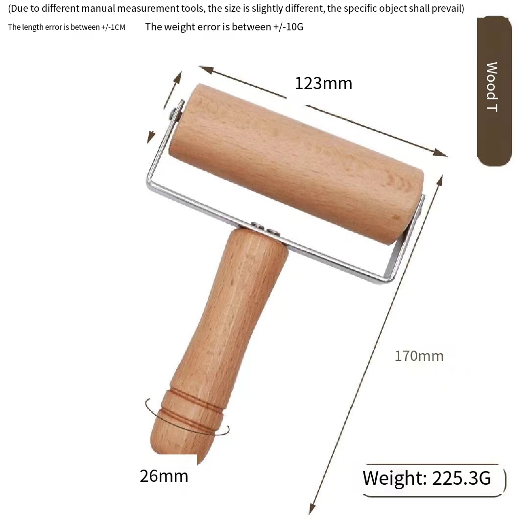 Solid wood roller rolling pin household double head baking cake non ...