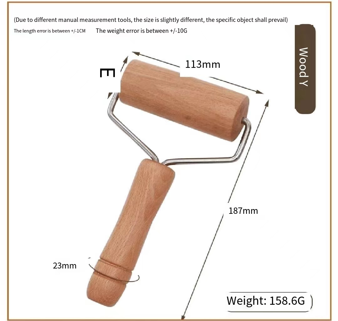 Solid wood roller rolling pin household double head baking cake non ...