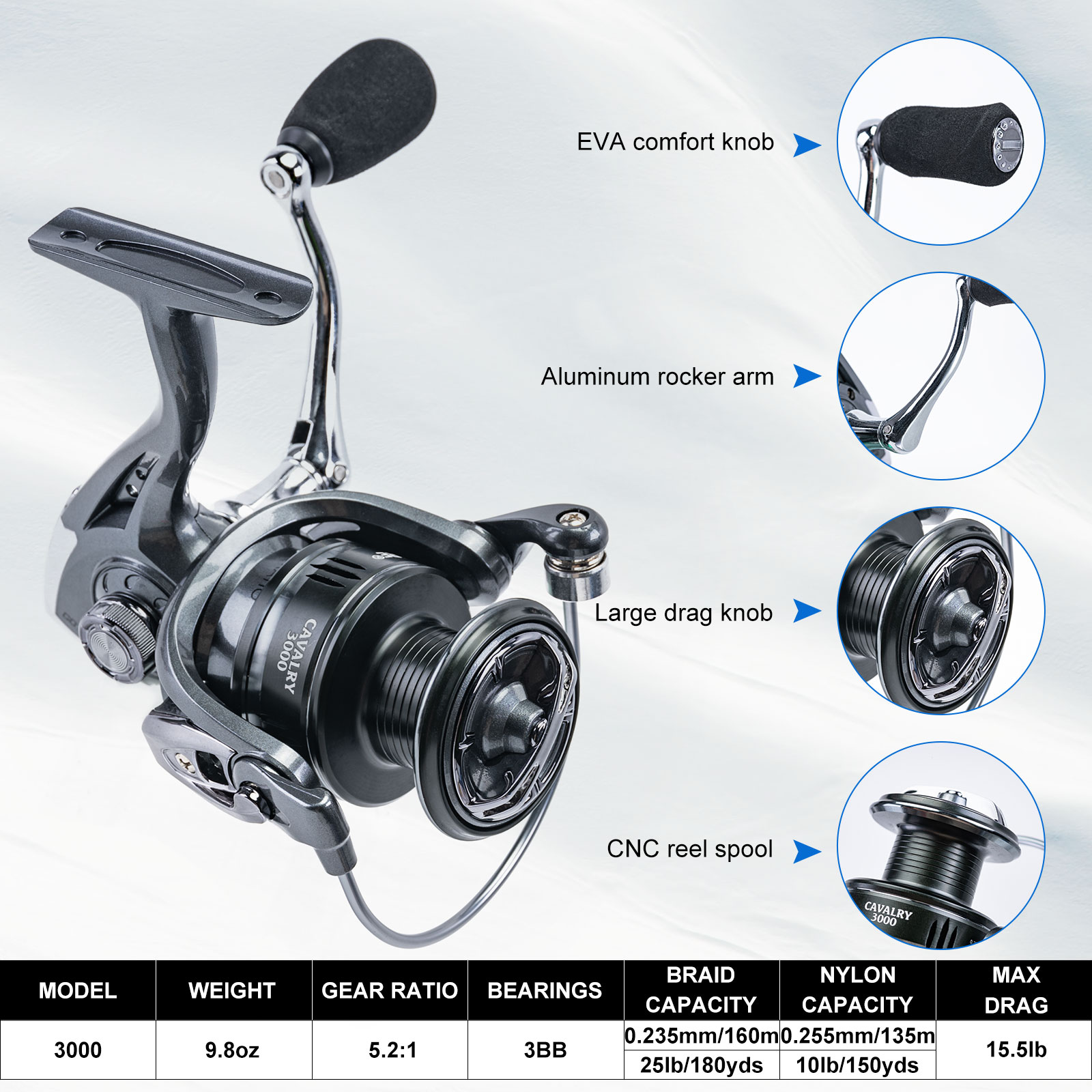 GOTURE Telesscopic Fishing Full Set Portable Spinning Fishing Rod Reel ...