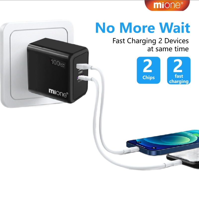 Mione 100W Fast Charger Adapter USB Type C Adaptor For iPhone 13 14 15 ...
