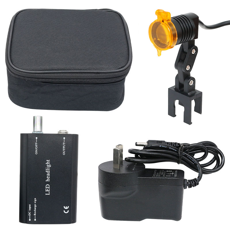 LED Headlamp Head Light for Dental Loupes with Loupes Clip Yellow ...