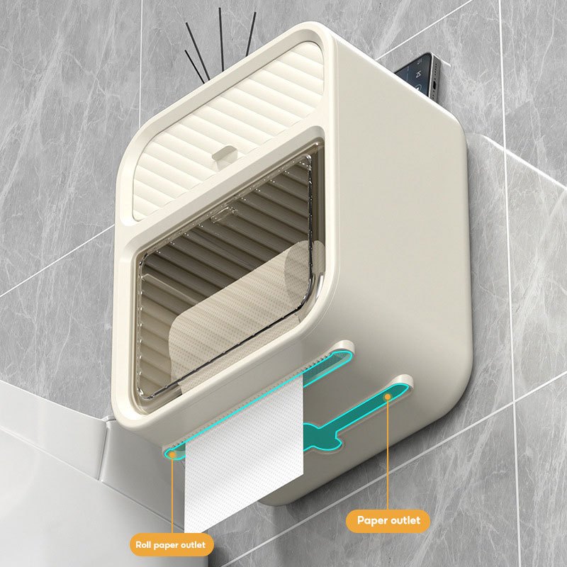 Drawer Waterproof Double-layer Tissue Storage Box for Bathroom Toilet ...