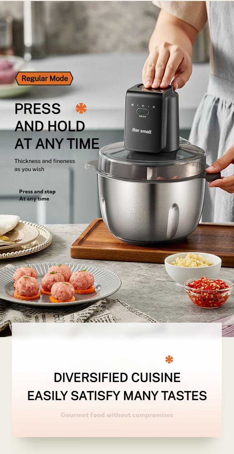 Bear Blender Heavy Duty Food Processor Electric Meat Grinder Vegetable ...