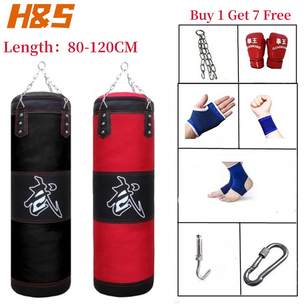 Boxing Punching Bag 80-120CM Fitness Sandbags Hollow Heavy Duty ...
