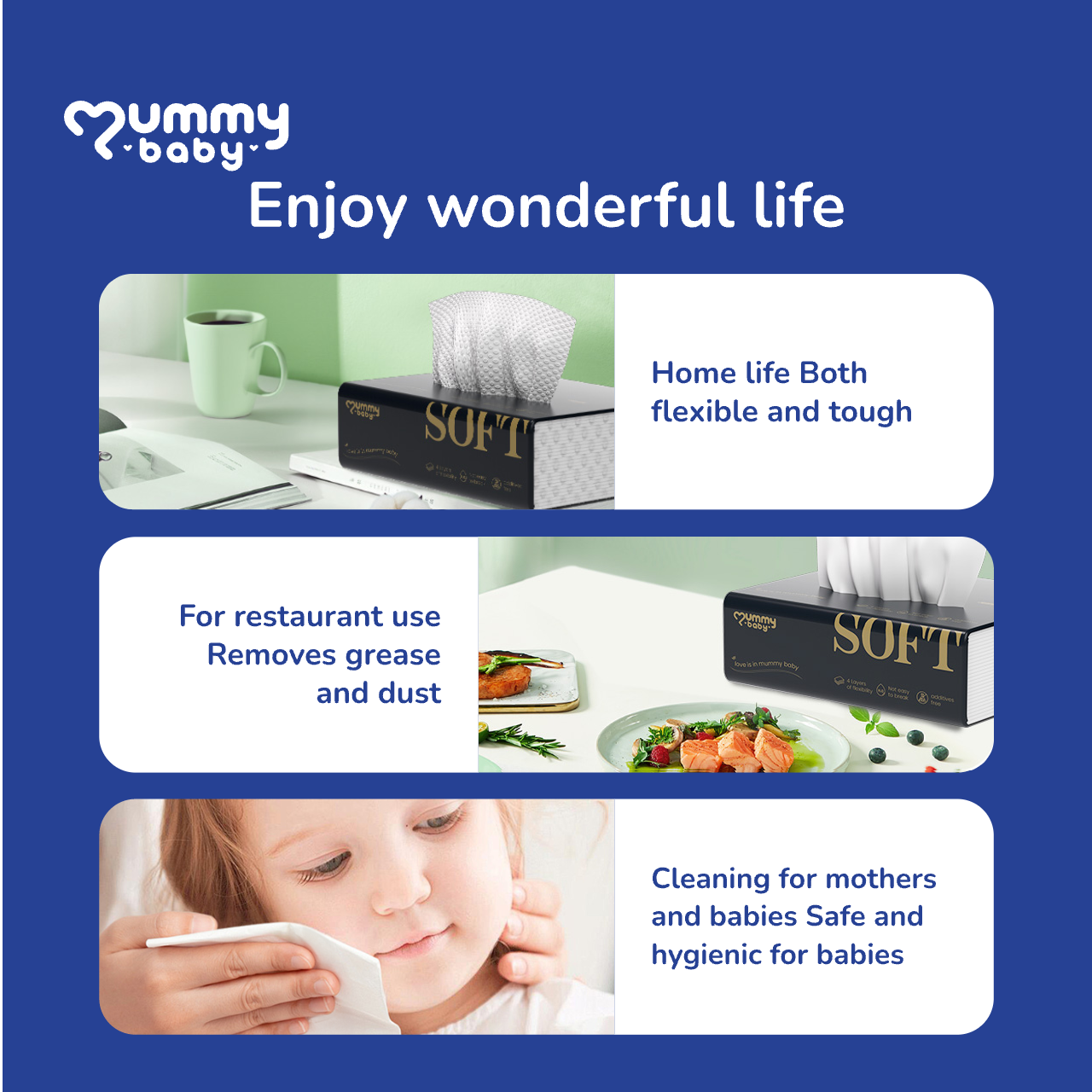 Mummybaby 10Packing Tissue Facial Tissue Order Tissue 4-Ply Facial ...