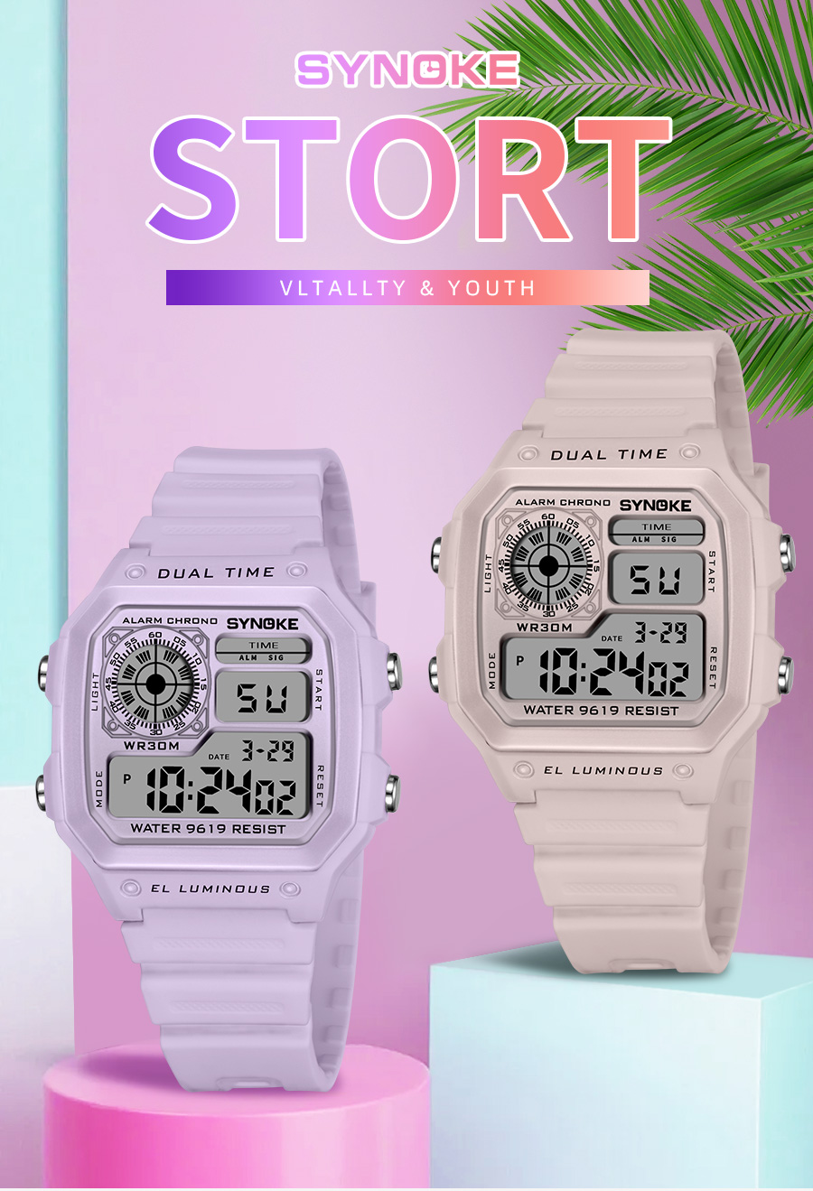 Waterproof Sport Women Digital Watch Girl Fashion Watch | Shopee ...