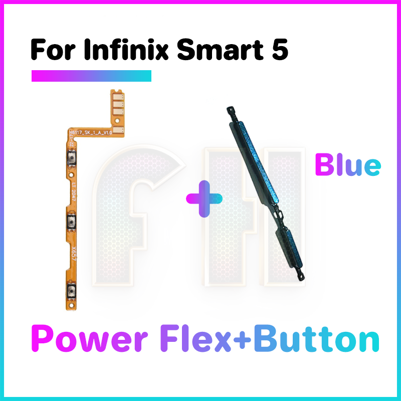 Power Volume button flex For Infinix smart 5 X657 Switch Power ON OFF Key Mute Volume control ...
