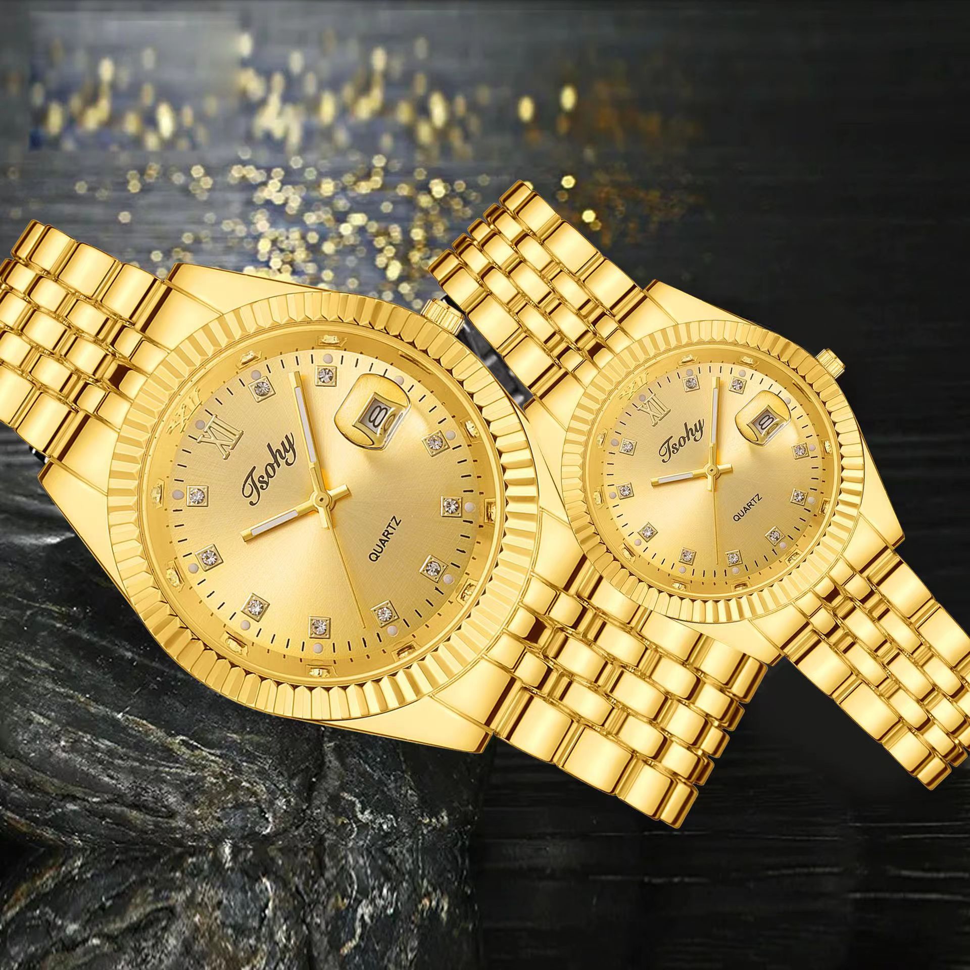 [Gift][With Box]Original Brand Men/Women Luxury Waterproof Stainless ...