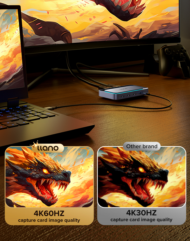 llano Professional HDMI Live Stream Switcher 4K 60HZ Video Capture Card ...