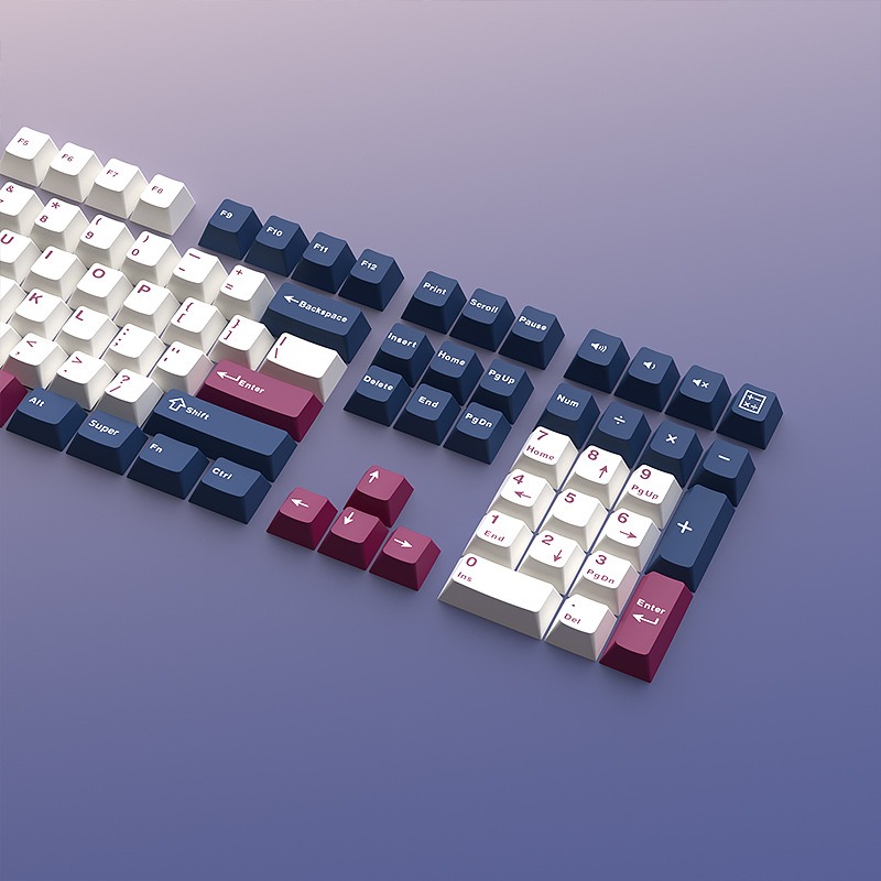 -LW- Blueberries PBT Material CHERRY Profile 125 Keys Mechanical ...