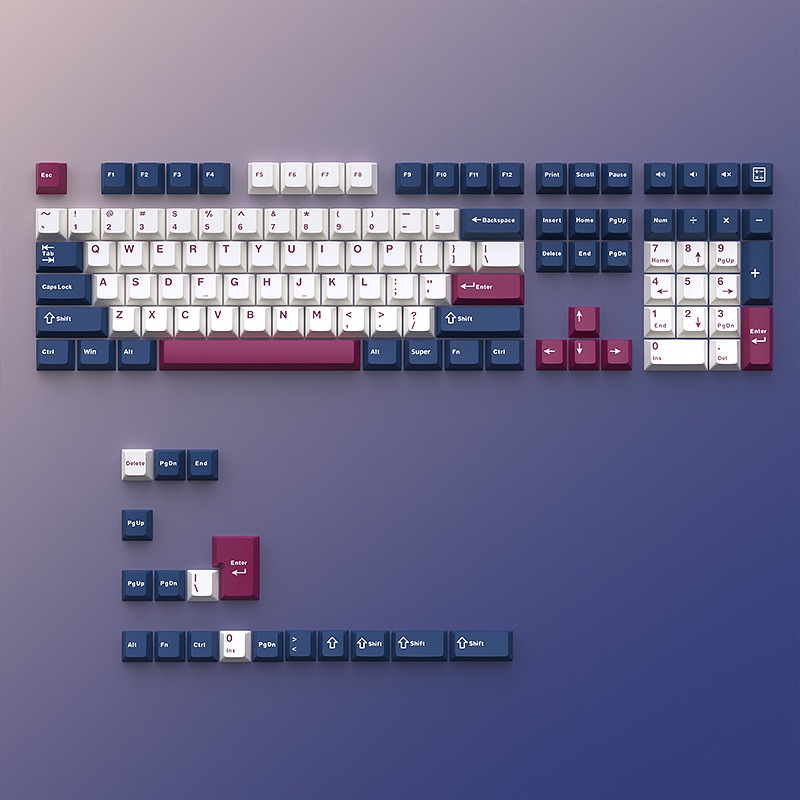 -LW- Blueberries PBT Material CHERRY Profile 125 Keys Mechanical ...