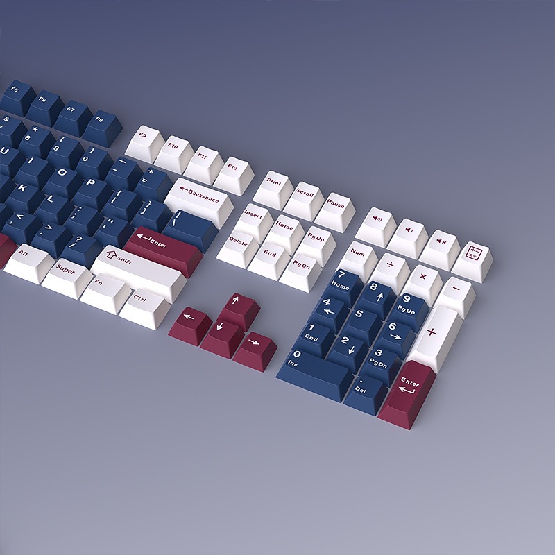 -LW- Blueberries PBT Material CHERRY Profile 125 Keys Mechanical ...