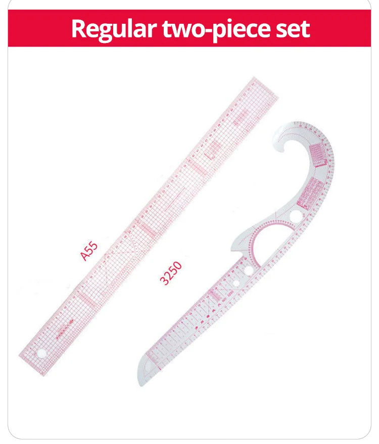 6Pcs French Curve Metric Multi-functional Sewing Grading Ruler Measure ...