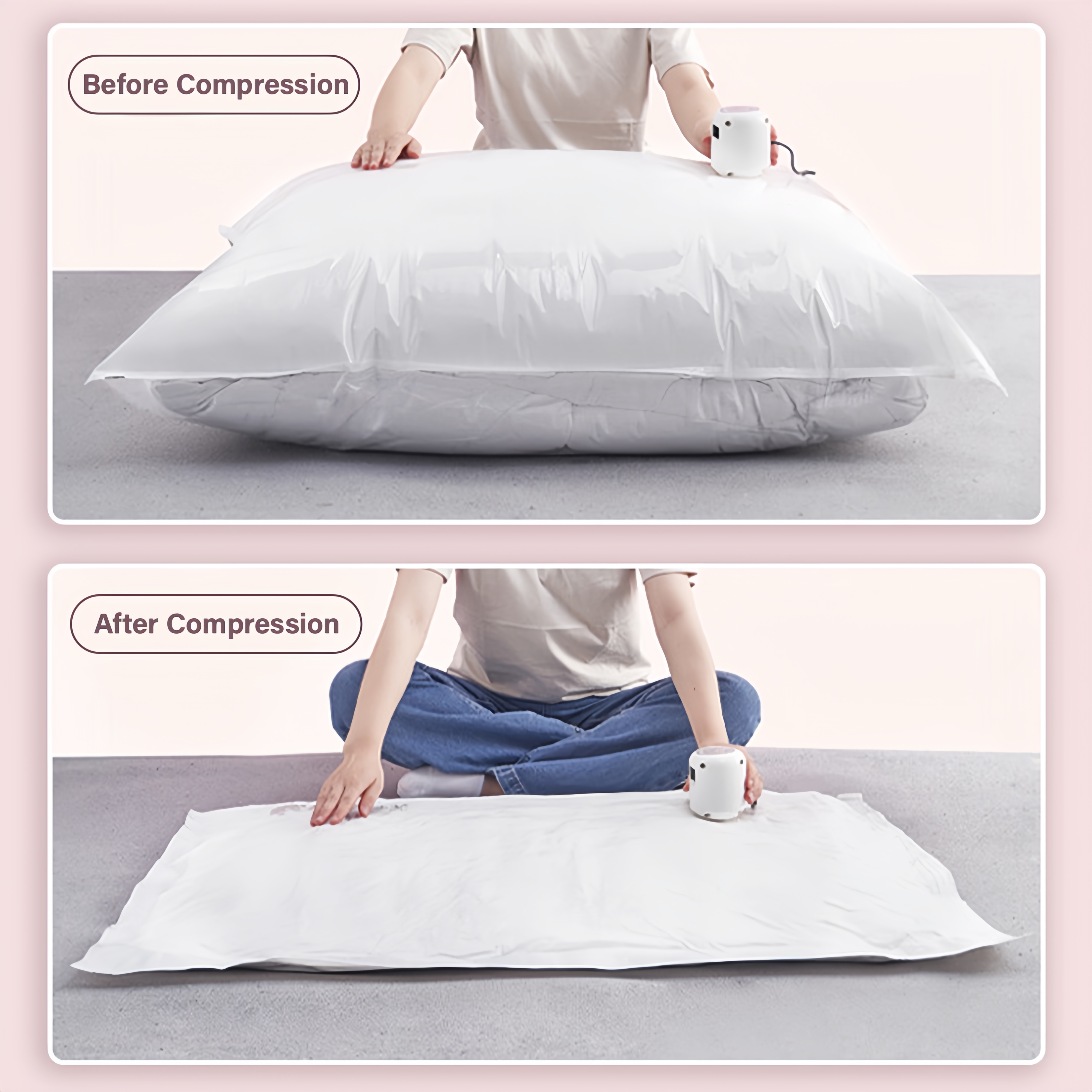YINPIN Vacuum Storage Bag With Pump /Travel Bags /Home Storage ...