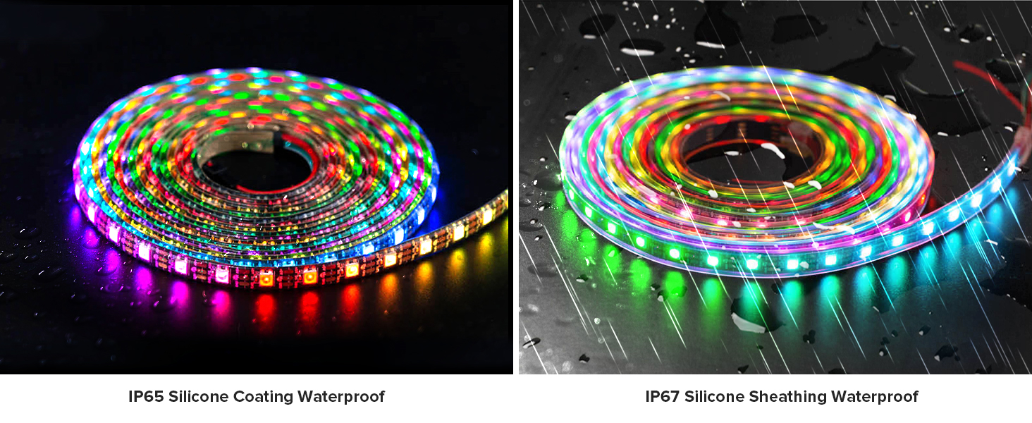 BTF-LIGHTING WS2812B (ECO) RGB IC LED Strip Light 5050 RGB Individually ...