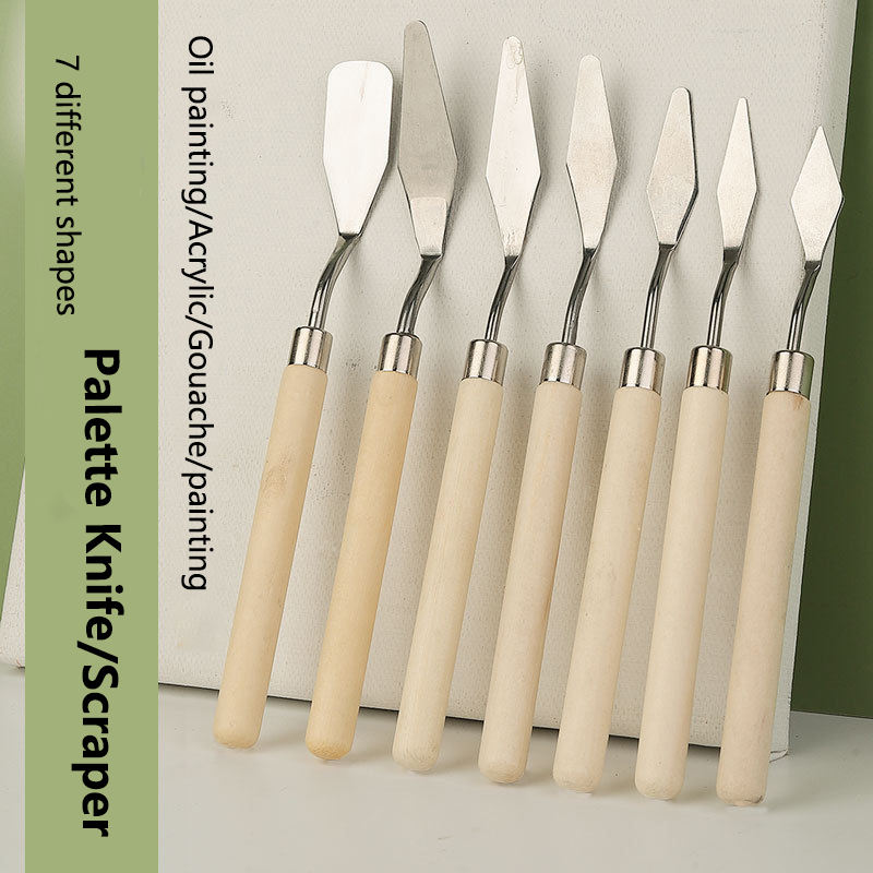 Painting Stainless Steel Palette Knives Spatula Scraper Oil Canvas ...